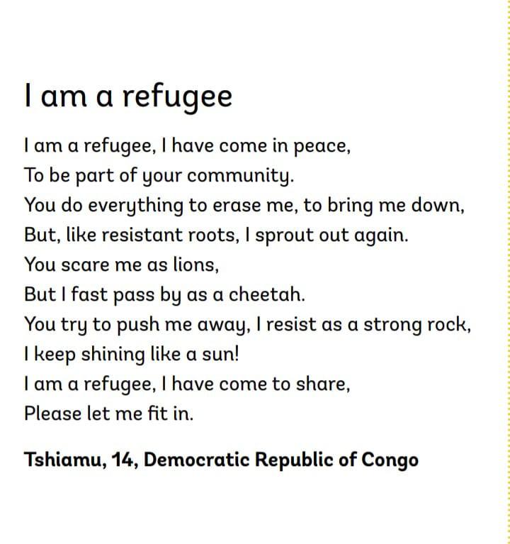 I am a refugee I am a refugee, I have come in peace, | Chegg.com