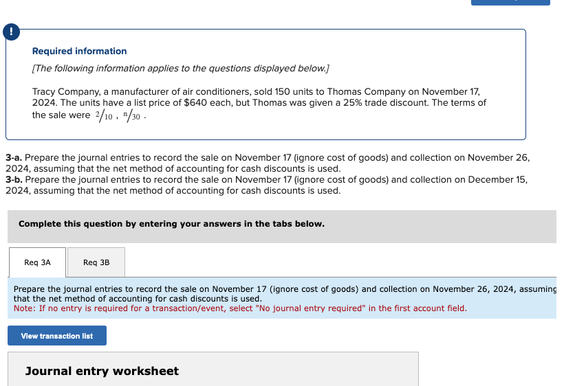 Solved Required information [The following information | Chegg.com