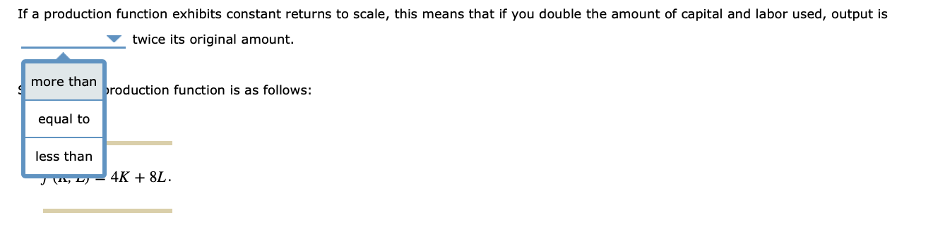 Solved 5. Proving constant returns to scale A production | Chegg.com