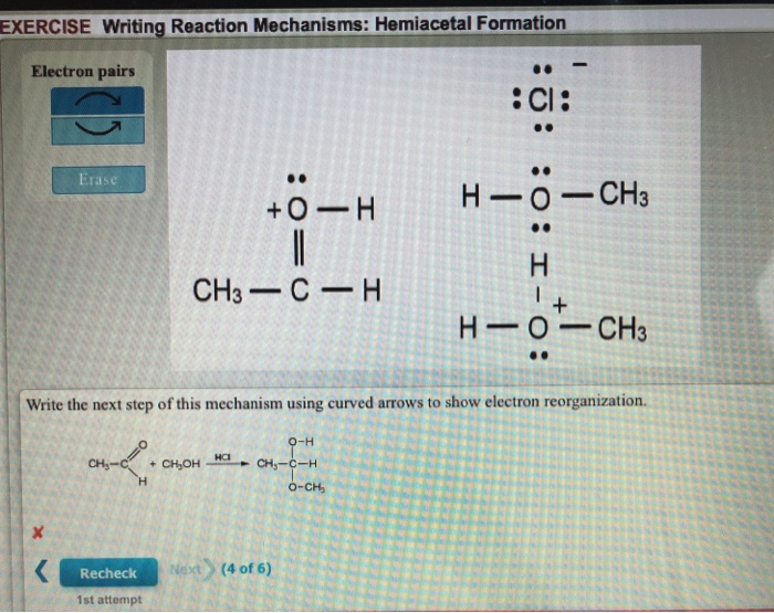 Solved EXERCISE Writing Reaction Mechanisms: Hemiacetal | Chegg.com