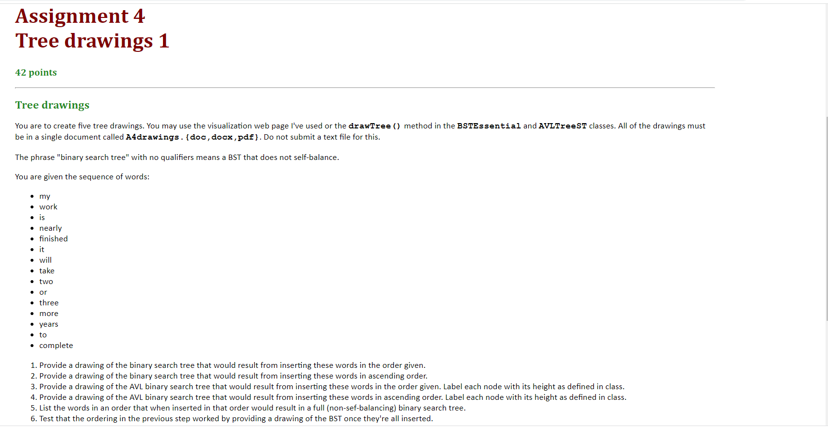 Solved # drawTree method mentioned above /* * This | Chegg.com