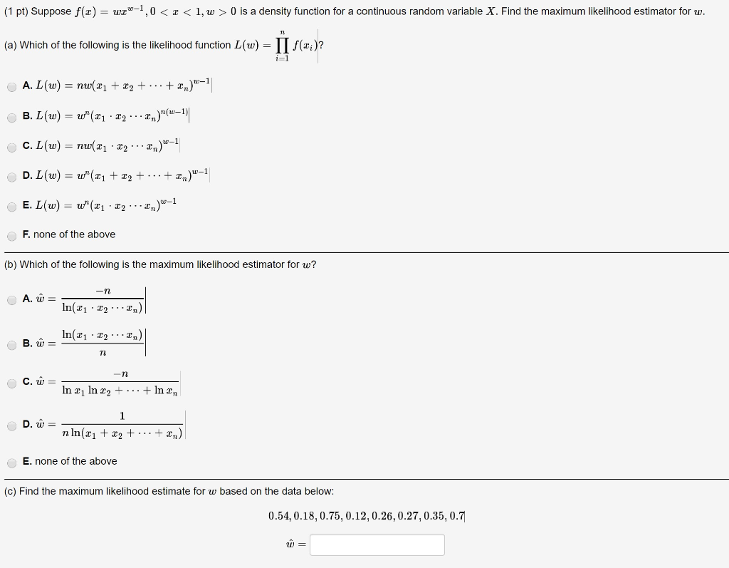 Solved (1 pt) Suppose f(x) = ux Solved (1 pt) Suppose f(x) = ux
