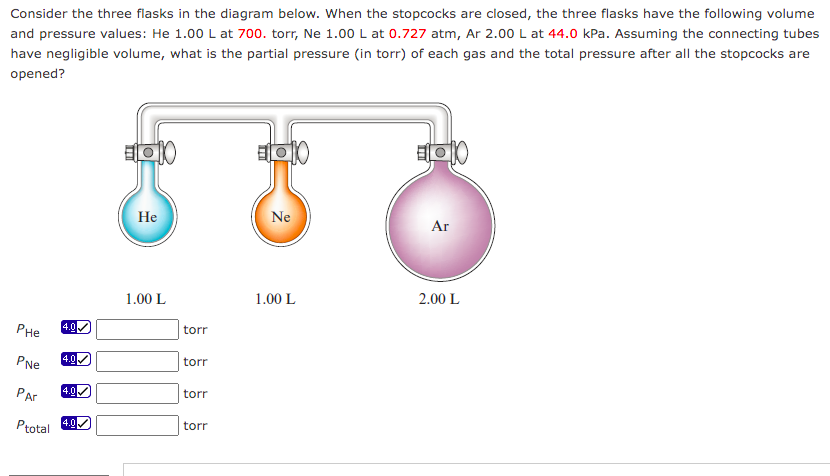 Solved Consider the three flasks in the diagram below. When | Chegg.com