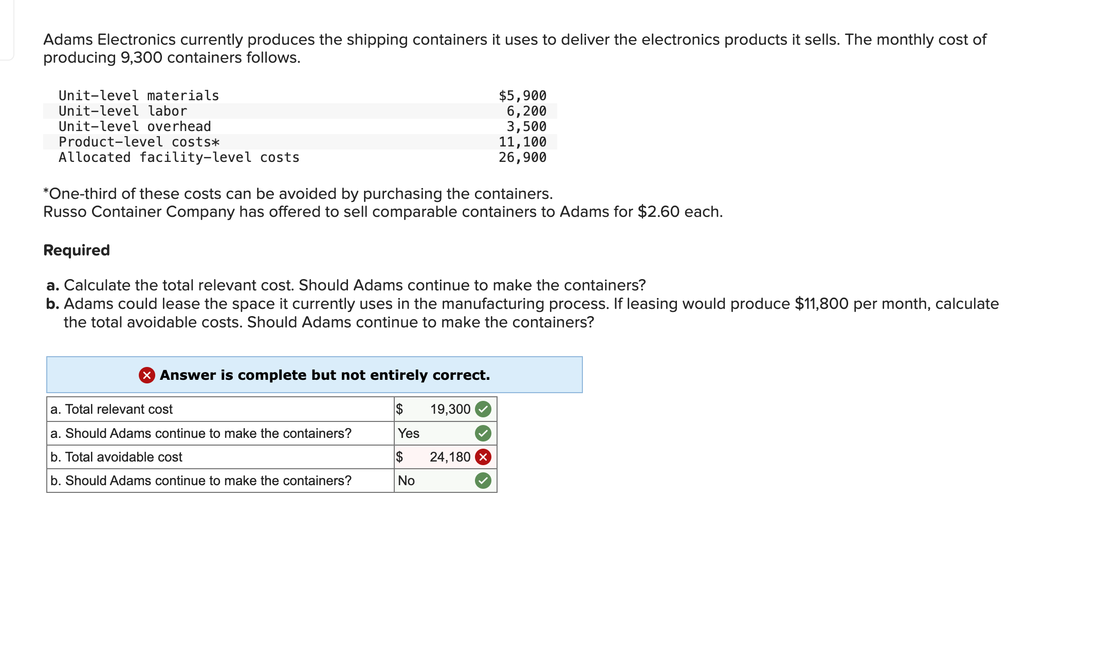 Solved Adams Electronics currently produces the shipping | Chegg.com