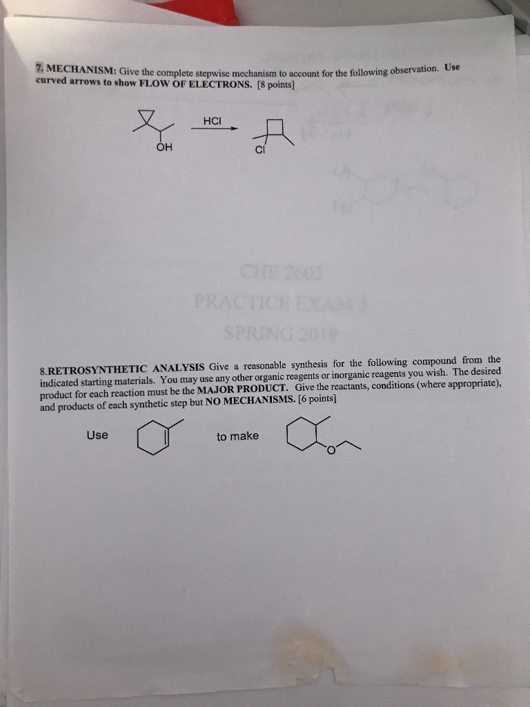 Solved 7. MECHANISM: Give the complete stepwise mechanism to | Chegg.com