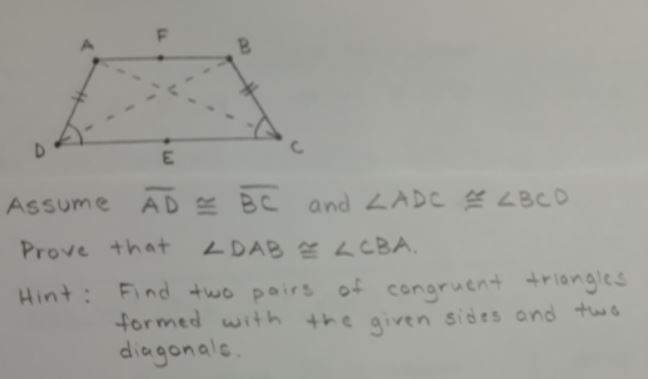 Solved Angles of Trapezoid Proof. New to doing geometry | Chegg.com