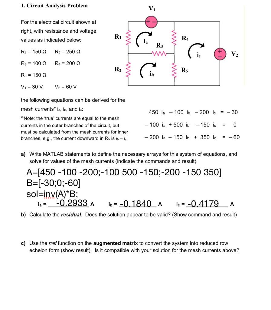 Solved For the electrical circuit shown at right, with | Chegg.com