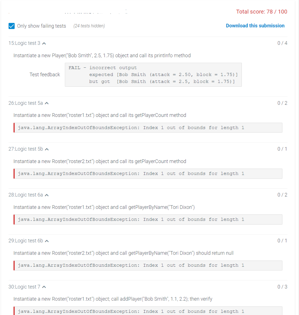 Solved Can anyone fix the below code pls Roster code :- | Chegg.com