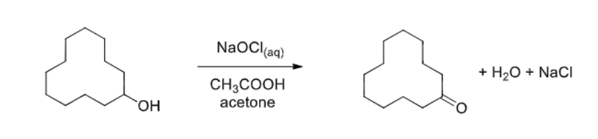 Solved NaoCl(aq) + H2O + Naci CH3COOH acetone ОН | Chegg.com