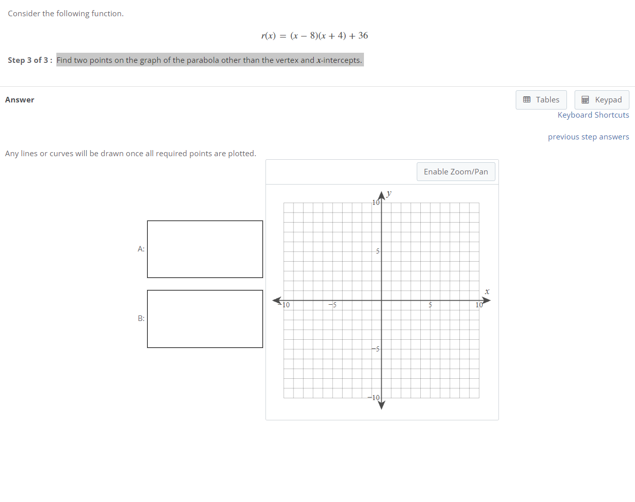 Solved Consider the following function. r(x)=(x−8)(x+4)+36 | Chegg.com