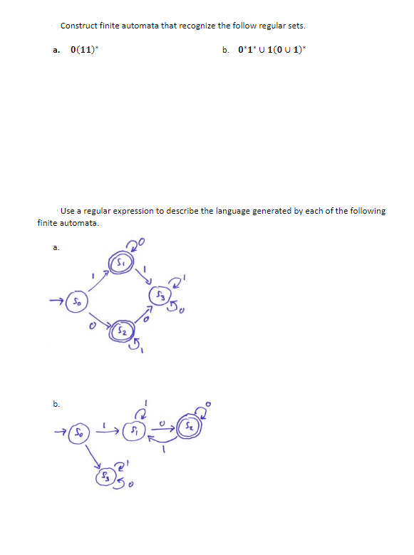 Solved Construct finite automata that recognize the follow | Chegg.com