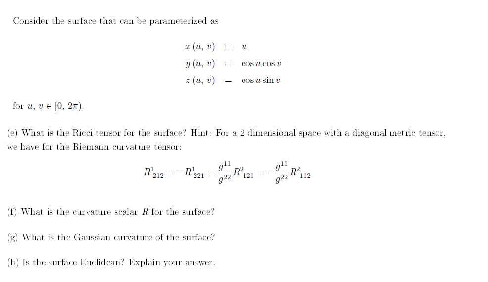 Solved Consider the surface that can be parameterized as | Chegg.com