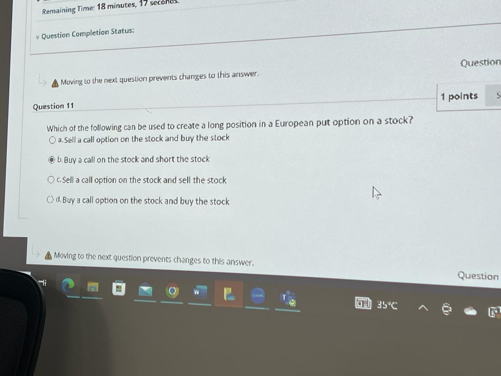 Solved When the stock price increases with all else | Chegg.com