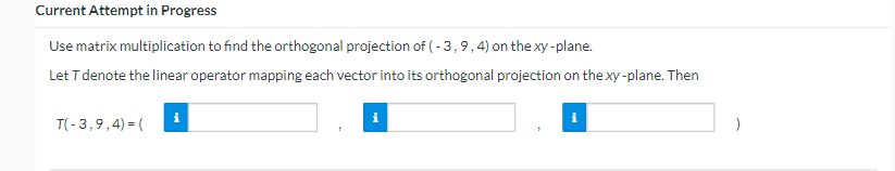Solved Use matrix multiplication to find the orthogonal | Chegg.com