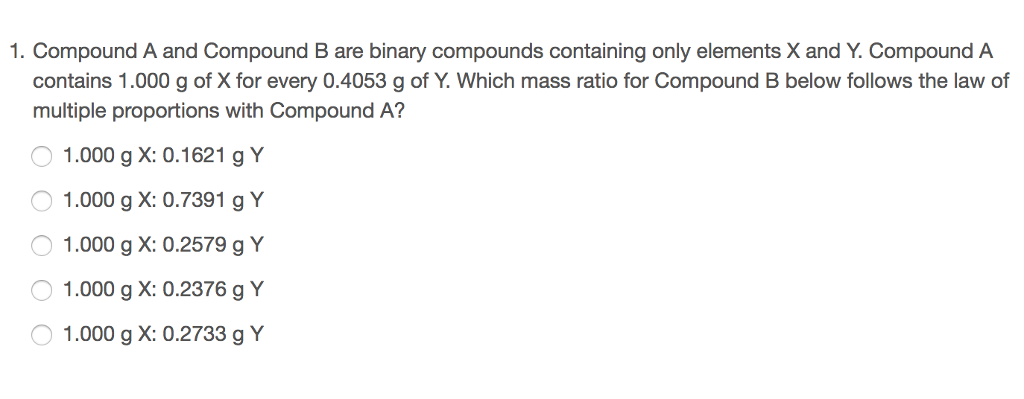 Solved 1. Compound A and Compound B are binary compounds | Chegg.com