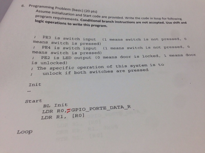 Solved Assume Initialization And Start Code Are Provided 
