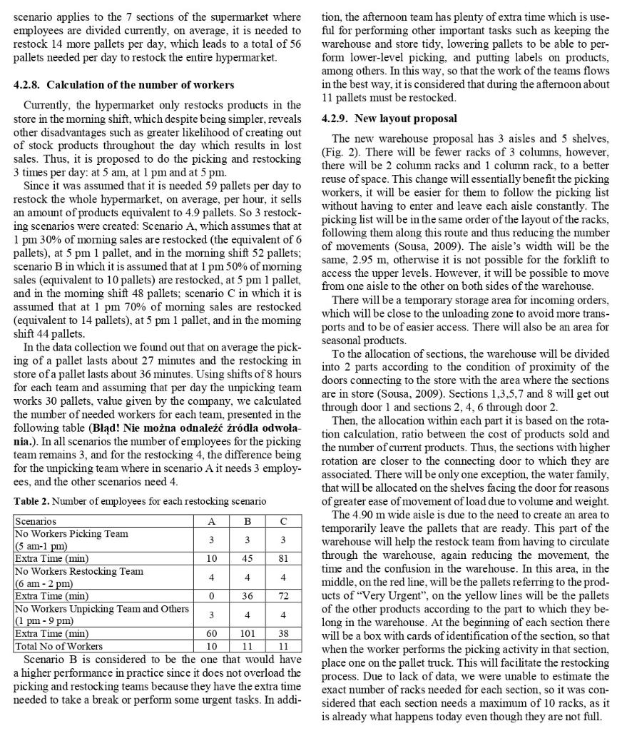 Solved Restructuring picking and restocking processes on a | Chegg.com