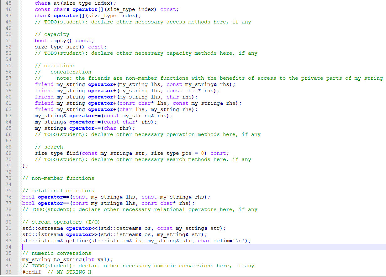C++ I have to do String operations creating my own | Chegg.com