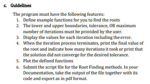Solved A. ROOT FINDING METHODS: OPEN METHODS a. Discussion | Chegg.com