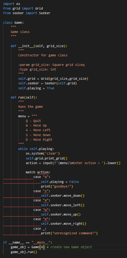 Solved So I have three files (Game, 1st picture. Grid, 2nd | Chegg.com