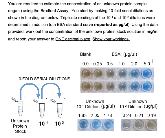 Solved 10-FOLD SERIAL DILUTIONS Unknown Unknown 10−1 | Chegg.com