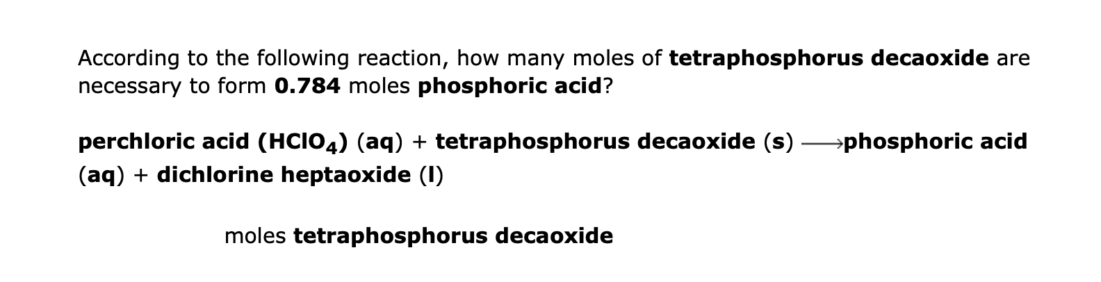Solved According to the following reaction, how many moles | Chegg.com