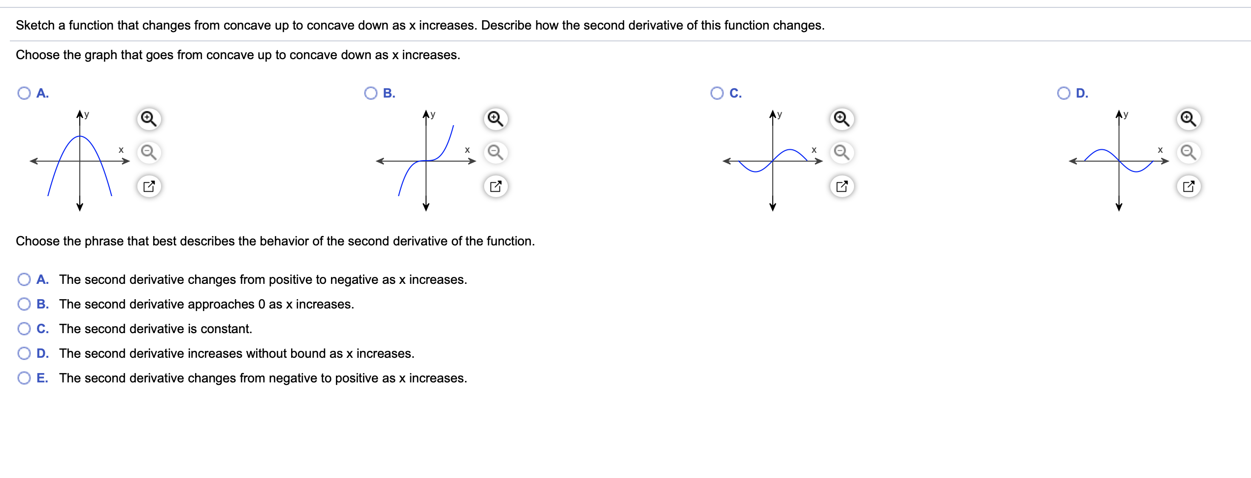Solved Sketch a function that changes from concave up to | Chegg.com