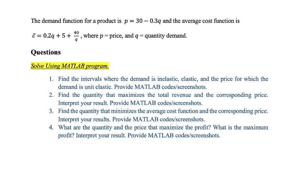 Solve using MATLAB program. Solve using MATLAB | Chegg.com