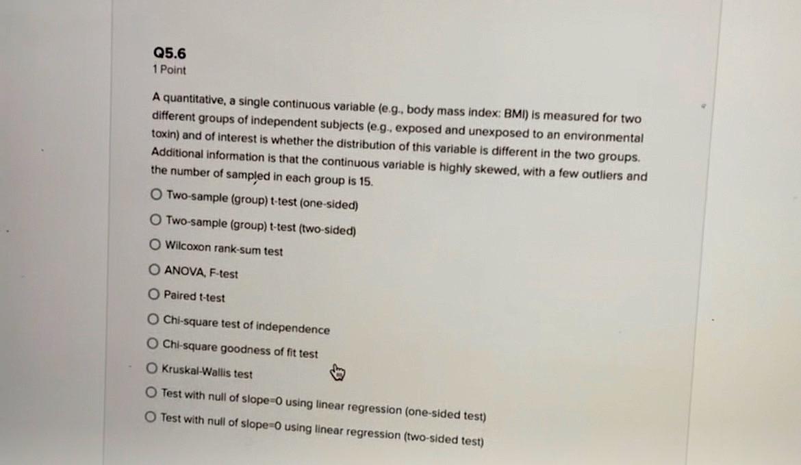 Solved 8 Points For the following situations (5.1-5.8), | Chegg.com