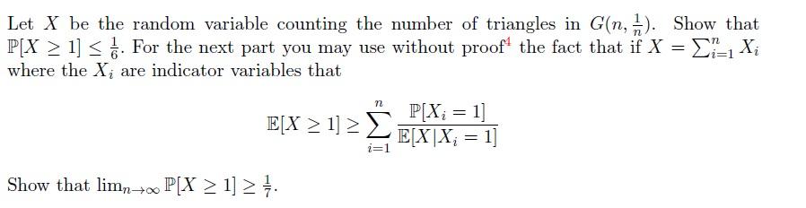 Solved Let X be the random variable counting the number of | Chegg.com