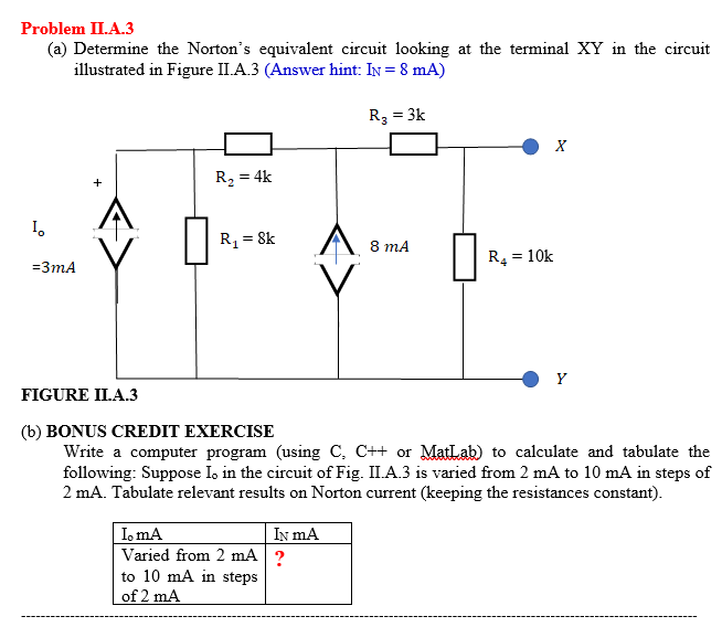 Solved PART A Problem II.A.1 (a) Applying KVL and KCL | Chegg.com