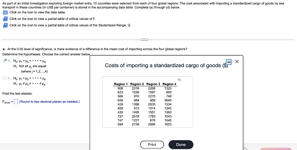 Solved As part of an initial investigation exploring foreign | Chegg.com