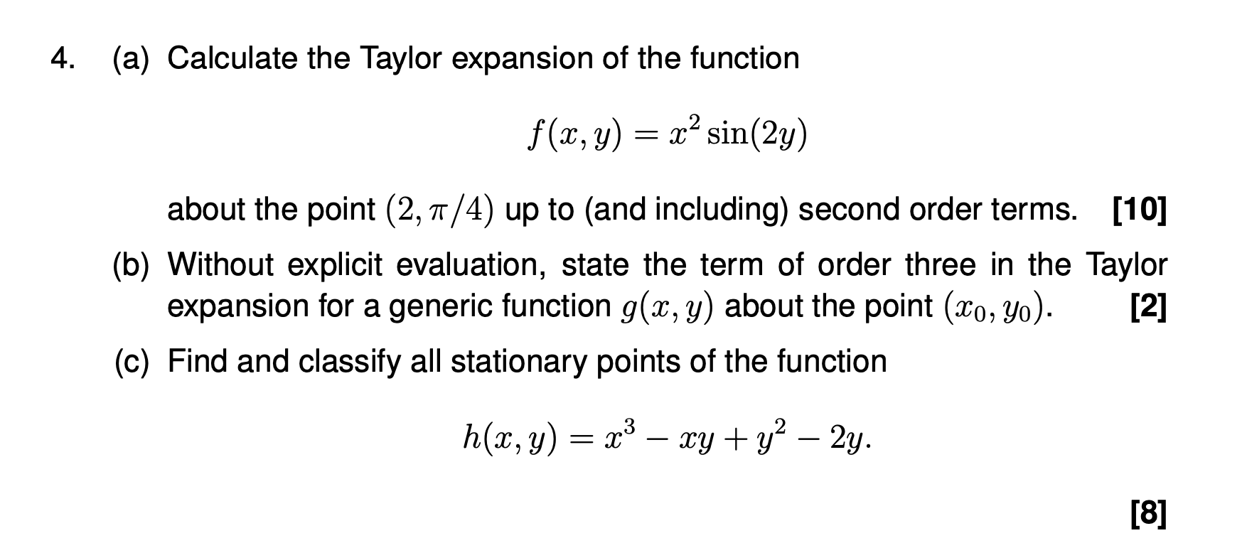 Solved 4. (a) Calculate the Taylor expansion of the function | Chegg.com