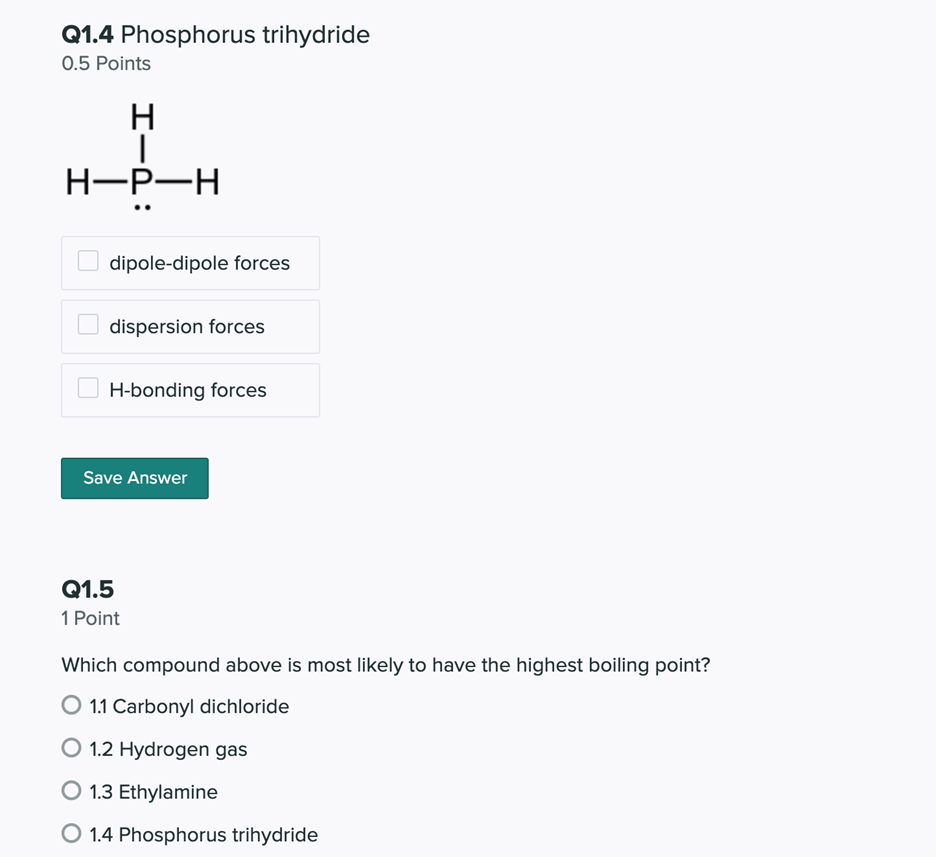 Solved Identify the intermolecular forces. Use the Lewis | Chegg.com