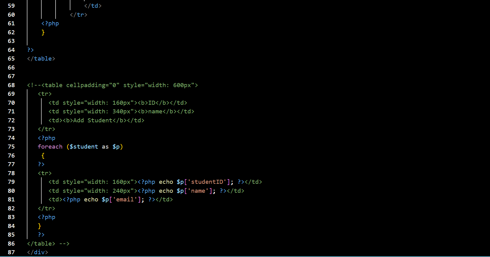 Solved Please help with add_student and delete_student php | Chegg.com