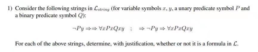 Solved 1) Consider the following strings in Lstring (for | Chegg.com