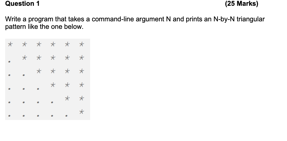 Solved Question 1 25 Marks Write A Program That Takes A 