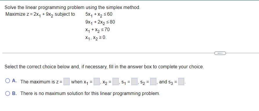 Solved Solve the linear programming problem using the | Chegg.com