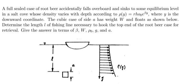 Solved A full sealed case of root beer accidentally falls | Chegg.com