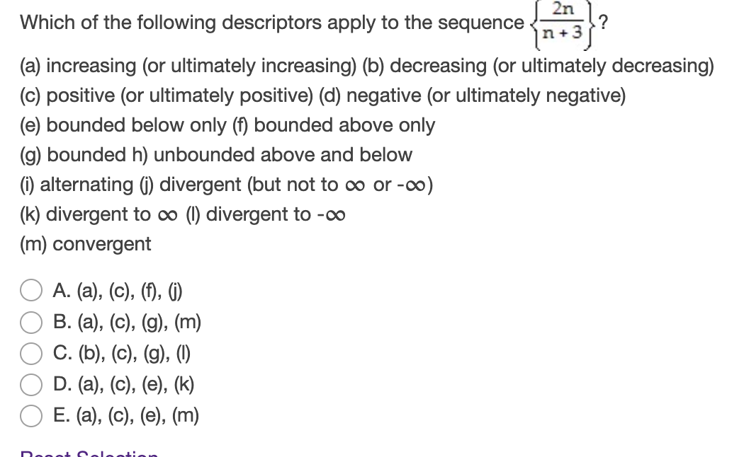 Solved 2n Which of the following descriptors apply to the | Chegg.com