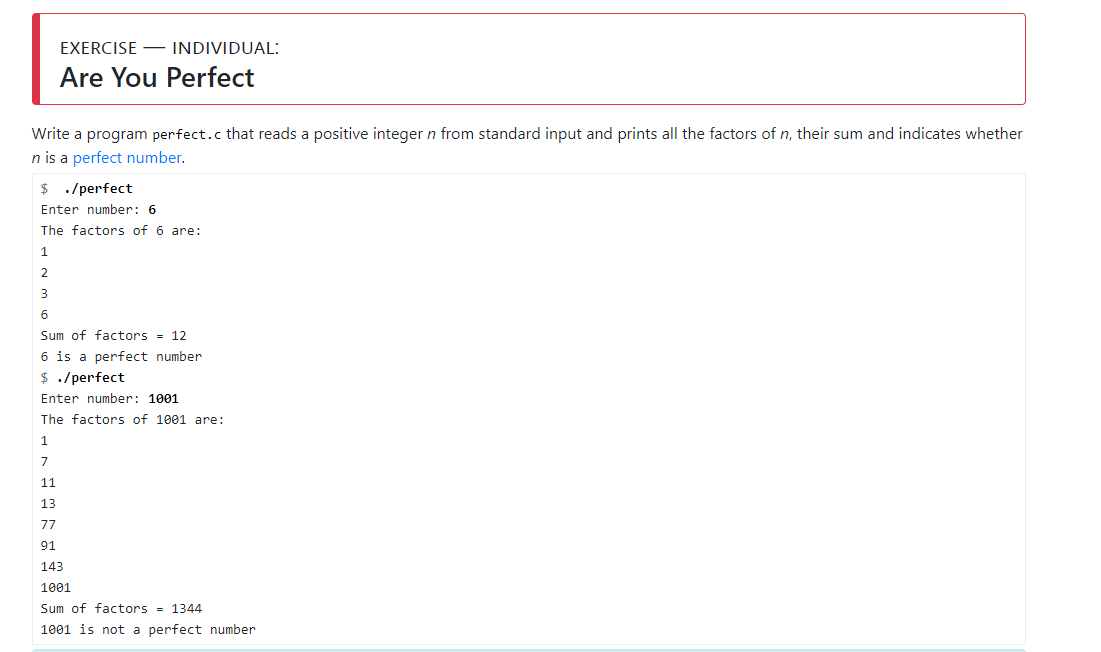 Solved EXERCISE — INDIVIDUAL: Are You Perfect Write a | Chegg.com