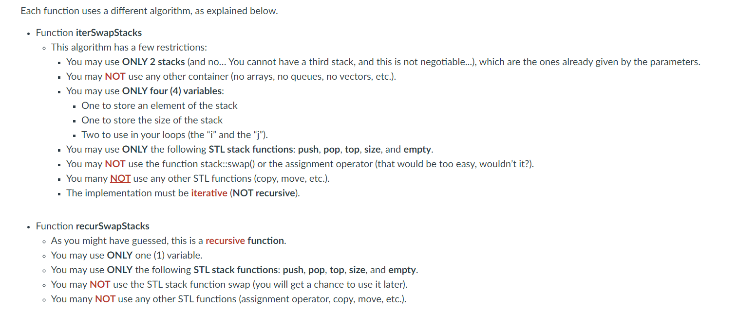 Solved Your Assignment Is To Implement Four Functions That Chegg