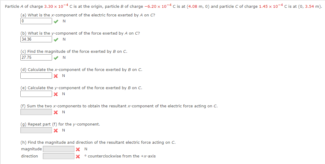 Solved Particle A of charge 3.30 10−4 ﻿C is at the origin, | Chegg.com