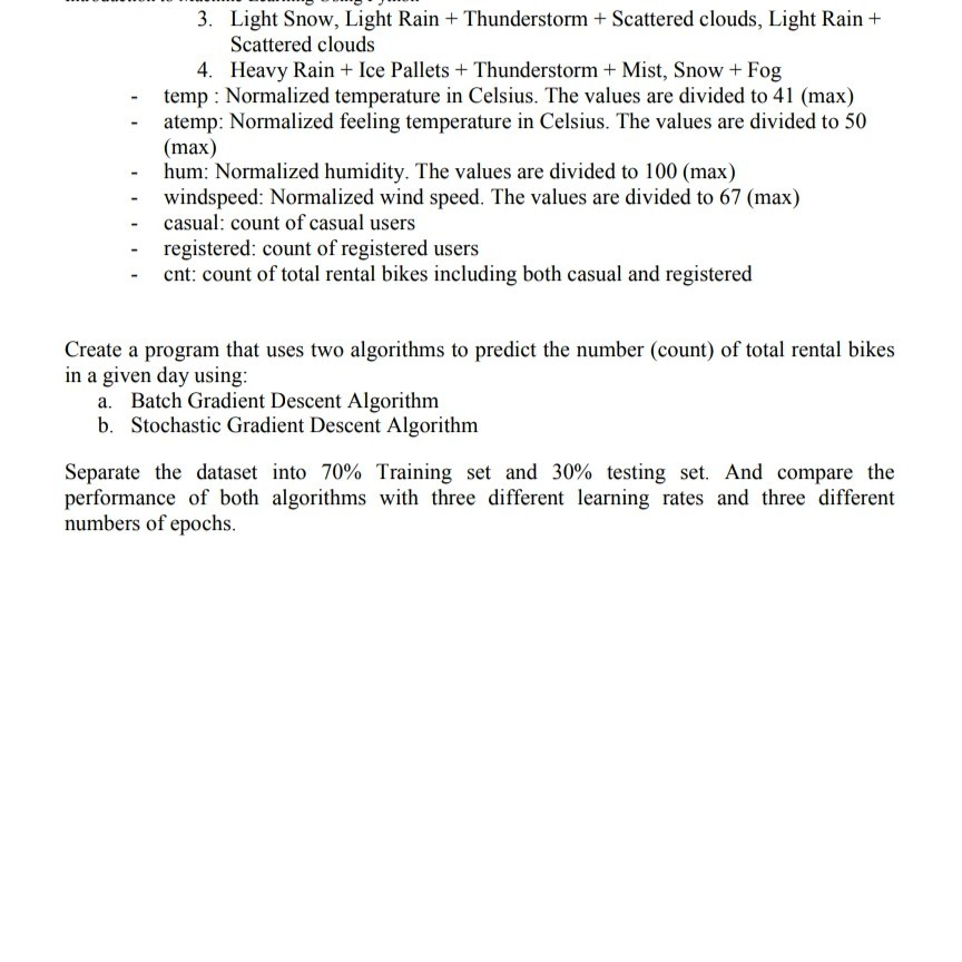 Project Bike sharing systems are new generation of | Chegg.com