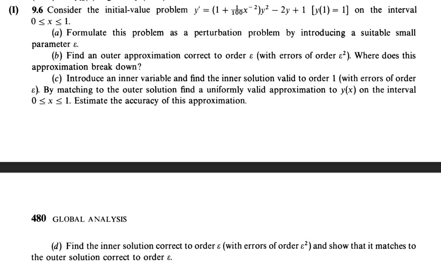 Solved (I) 9.6 ﻿Consider the initial-value problem | Chegg.com