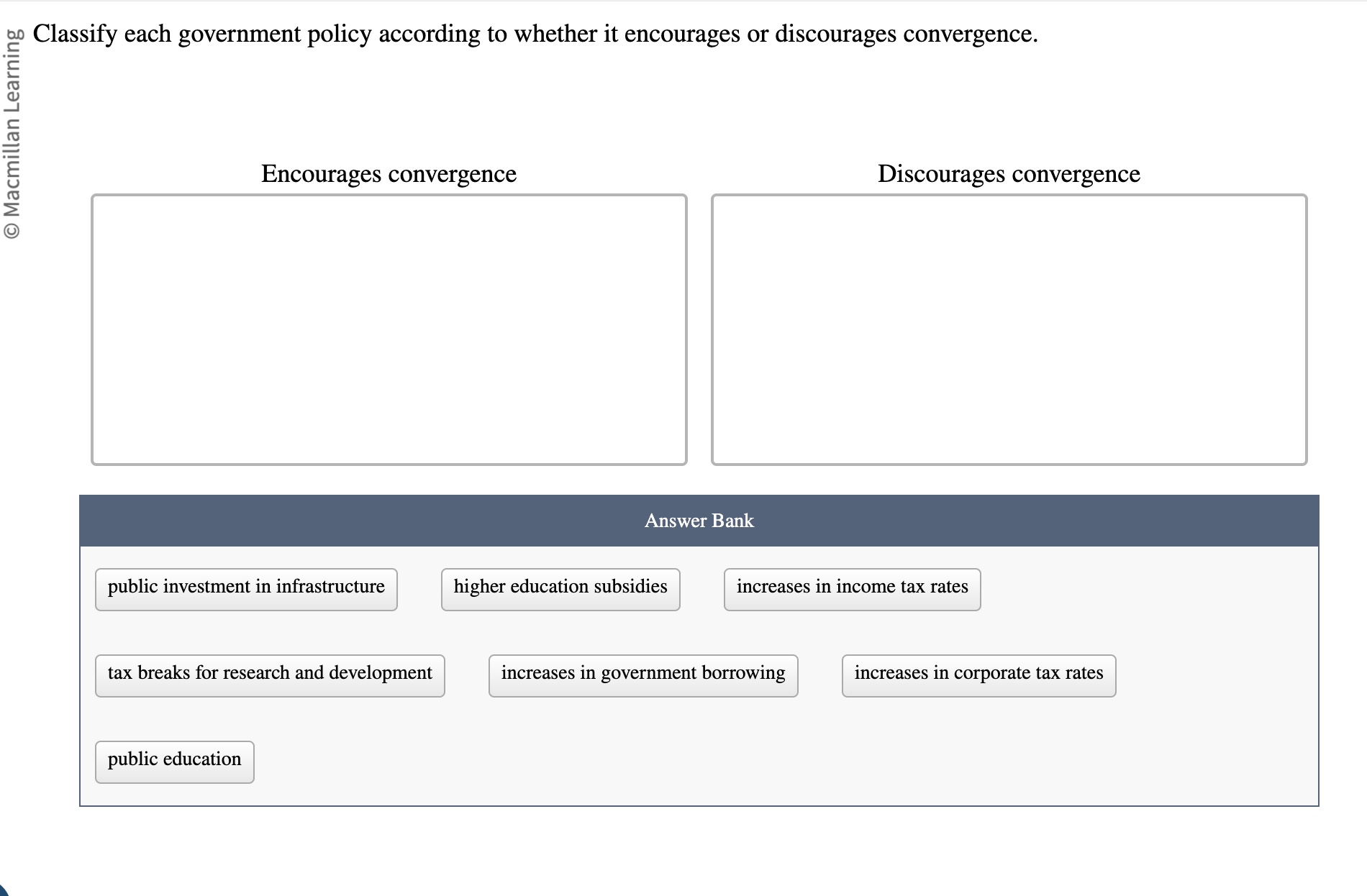 Solved Classify each government policy according to whether | Chegg.com