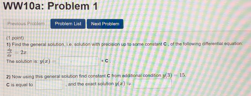 Solved Find the general solution, i.e. solution with | Chegg.com
