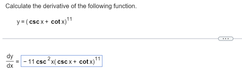 Solved Calculate the derivative of the following | Chegg.com