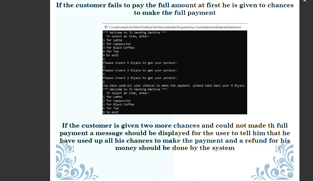 Solved PROGRAMMING ASSIGNMENT: Vending Machine: A common | Chegg.com