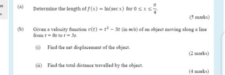 Solved DO Determine the length of f(x) = ln(sec x) for 0 sxs | Chegg.com